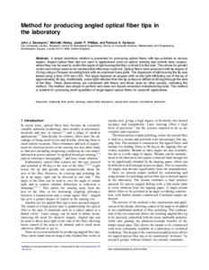 City Research Online - Method for producing angled optical fiber tips ...